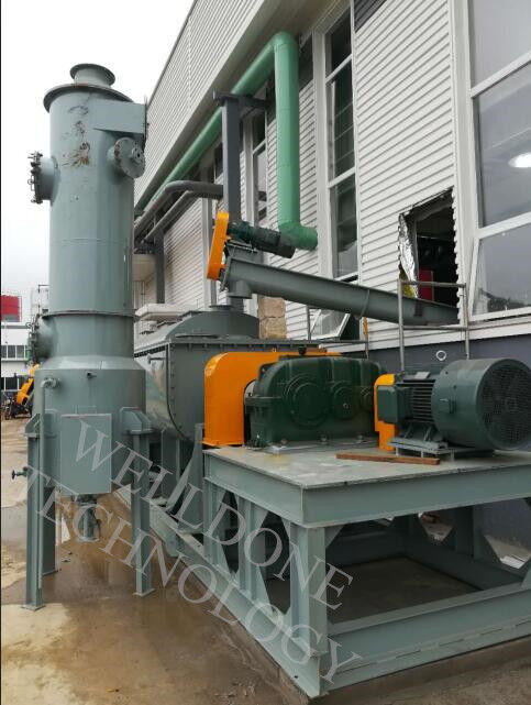 CS Material Sludge Drying Equipment , Rotary Sludge Dryer 80 - 250℃ Drying